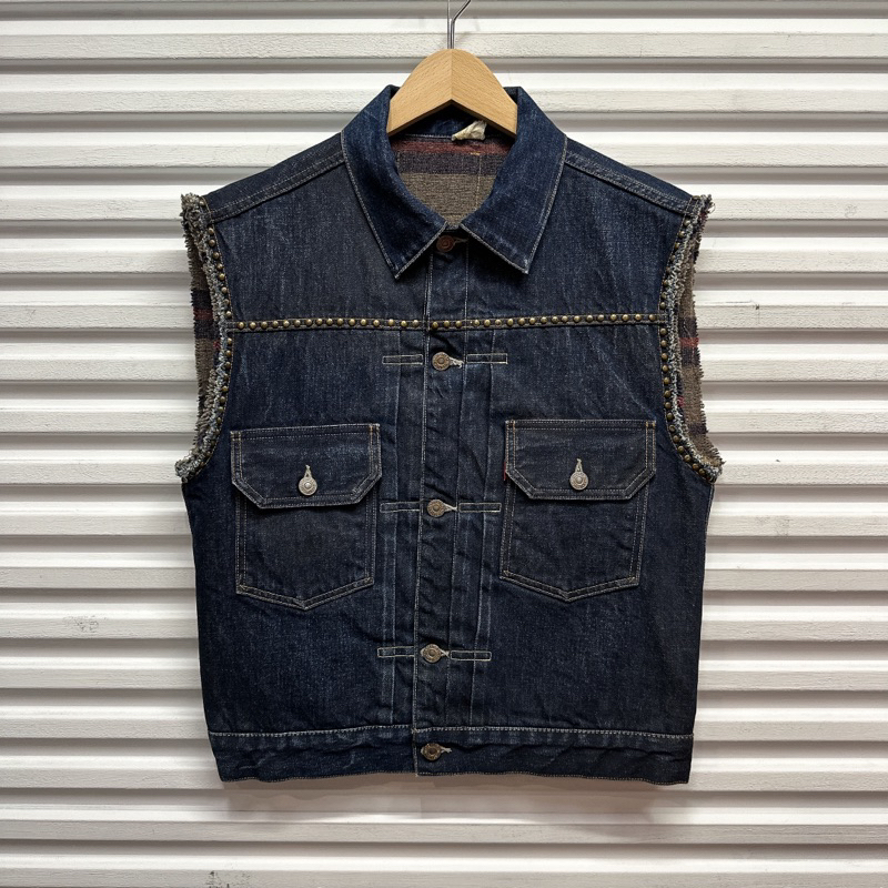 《OPMM》-[Levi’s Vintage Clothing]Studded Denim Vest LVC 丹寧 背心 | 蝦皮購物