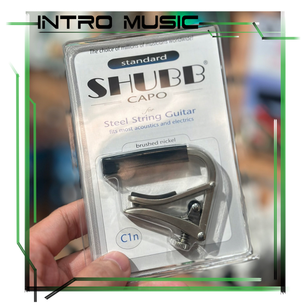 INTRO MUSIC || SHUBB 滾輪式移調夾 CAPO C1n 黃銅鍍鎳 霧面銀色 民謠吉他 電吉他適用 | 蝦皮購物