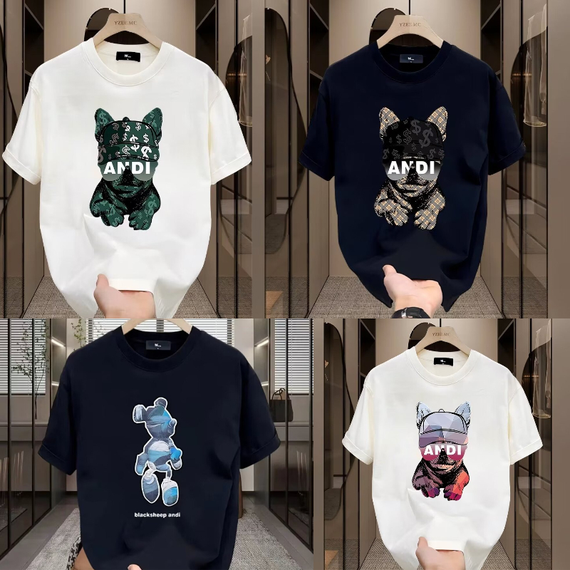 重磅純棉短袖T恤男生 狗狗系列印花t M-5XL 痞帥青春潮流大碼男女短T夏季ins潮牌街頭圓領上衣學生短T@緣投哥服飾 | 蝦皮購物