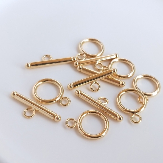 宏雲Hongyun-Ala--14k鍍金保色OT扣手鏈扣水晶珍珠項鏈扣頭連接搭扣diy首飾配件材料 | 蝦皮購物