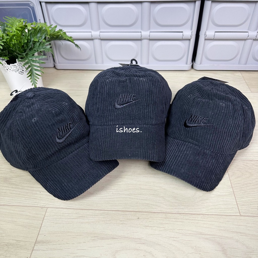 現貨 iShoes正品 Nike 老帽 燈芯絨 碳黑 穿搭 流行 潮流 帽子 帽款 FB5375-010 | 蝦皮購物