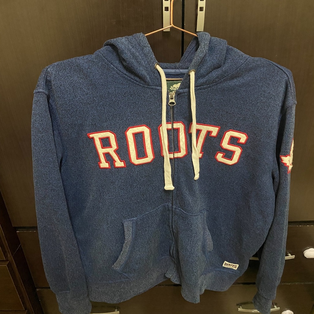 Roots 刷毛外套(藍) - XS | 蝦皮購物