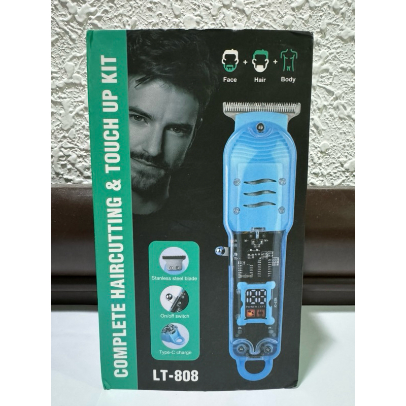 娃娃機商品 自有品牌 LT-808 USB充電式 數顯 透明機甲 電動理髮器 藍色 夾物 拆檢 內袋全新未拆 電推剪 | 蝦皮購物