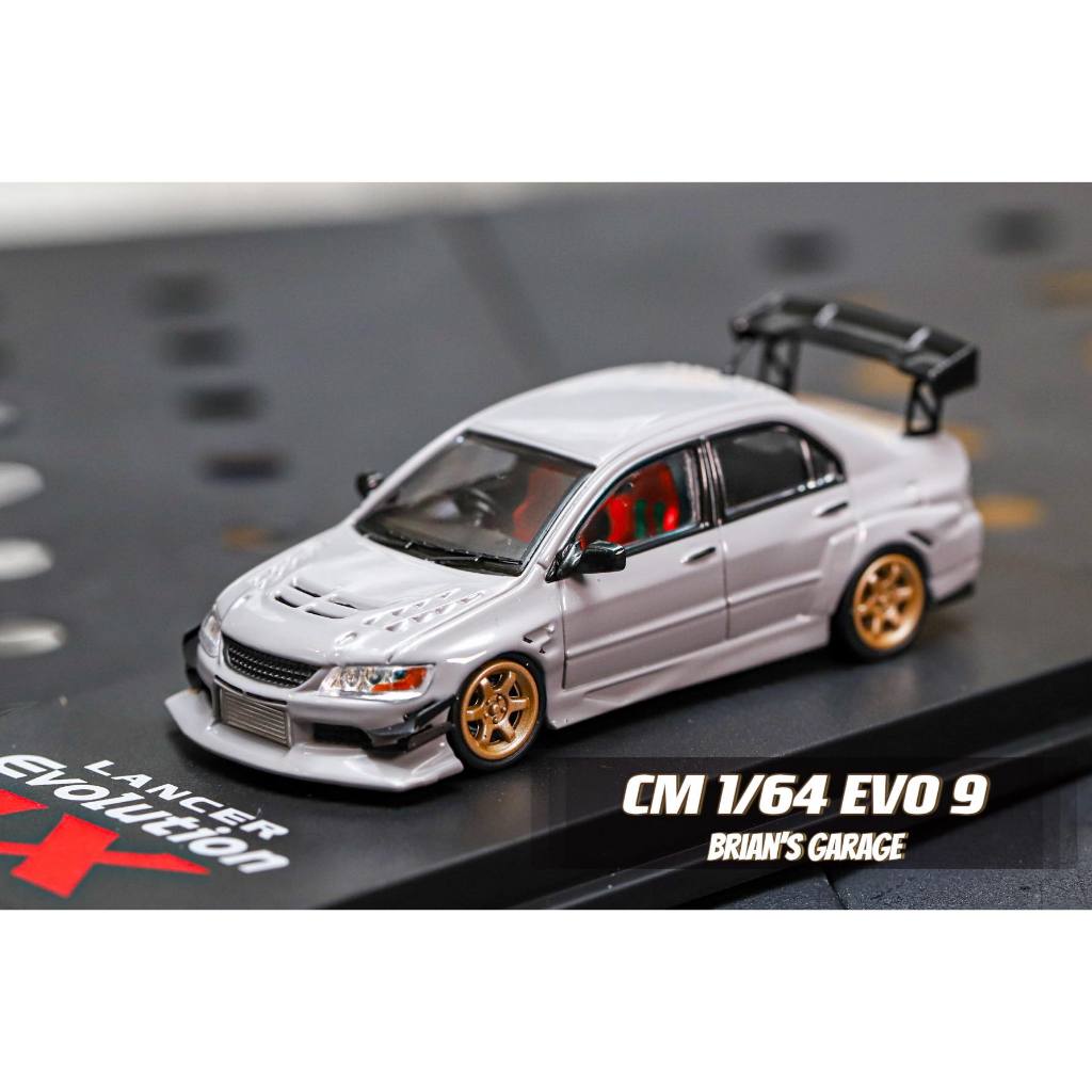 （林口現貨）CM MODEL1/64 Mitsubishi EVO IX 9代 Vertex 改裝版 合金模型車 水泥灰 | 蝦皮購物