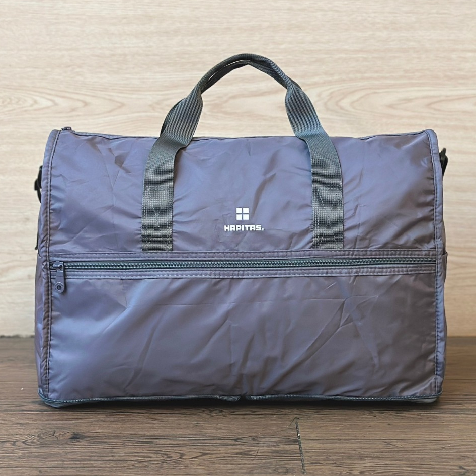 HAPITAS 素面 旅行袋 行李袋 摺疊收納旅行袋 插拉桿旅行袋H0002/H0004(小/大) | 蝦皮購物