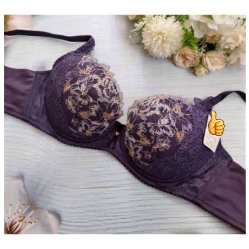 【金華歌爾】日本進口 舒適 軟鋼圈 刺繡蕾絲內衣 75C=34C 美背無痕 附襯墊 | 蝦皮購物