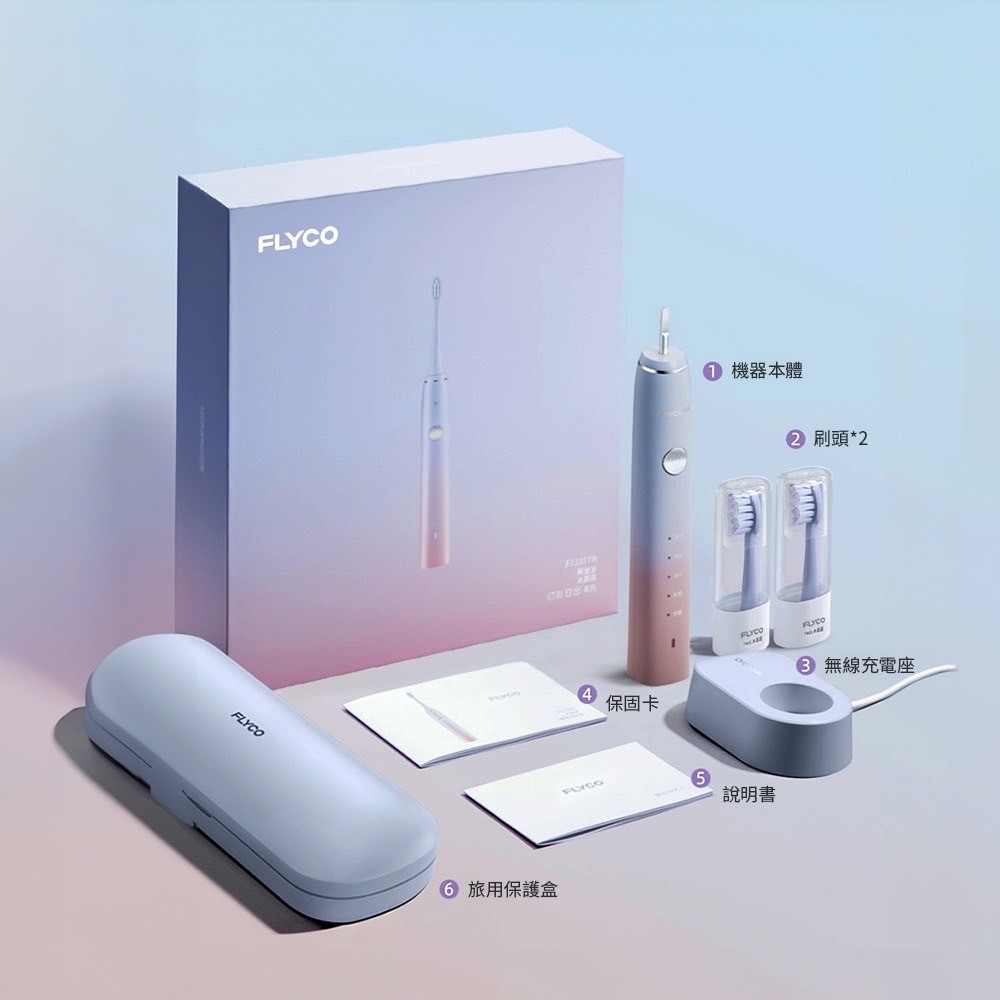 禮盒組 智慧計時功能 FLYCO FT7105TW 音波電動牙刷 保固兩年 內附充電牙刷架 USB充電牙刷 附刷頭 牙刷 | 蝦皮購物
