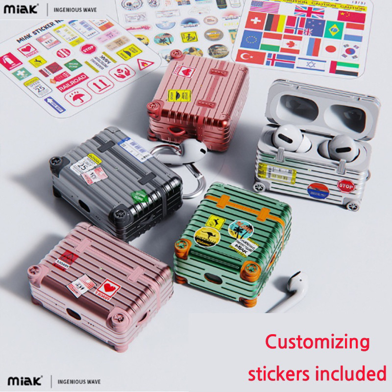 台灣熱銷 韓國 Miak Airpods 3行李箱造型 防震 耳機殼 銀色 | 蝦皮購物