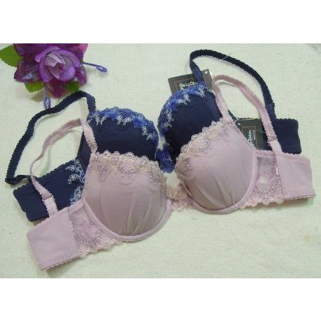 【奧黛莉~18eighteen】蕾絲繡花內衣【4640】~75B,75C,80B~藍色,粉紫色 | 蝦皮購物