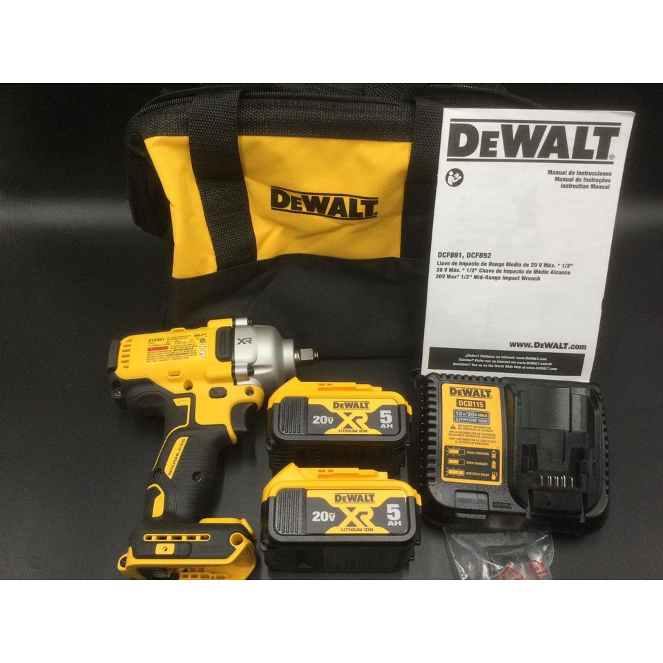 得偉原廠盒裝 DEWALT DCF891 C行環版本 20V 無碳刷新款 4分頭電動扳手 | 蝦皮購物