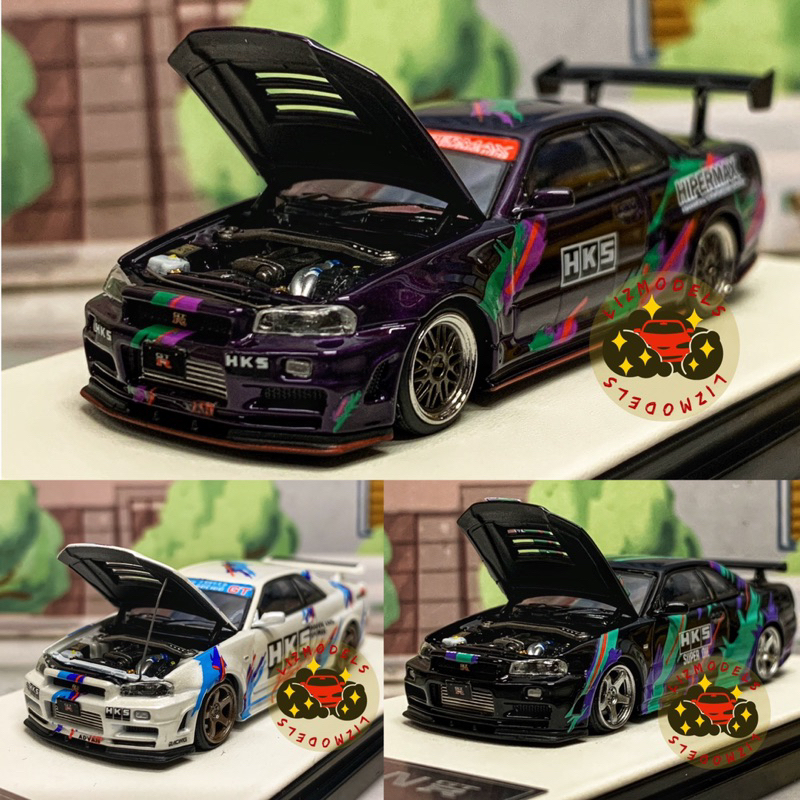 🔅里氏玩具 TM 1/64 NISSAN GT-R R34 ADVAN GTR HKS 玩命關頭 極速快感 ER34 | 蝦皮購物