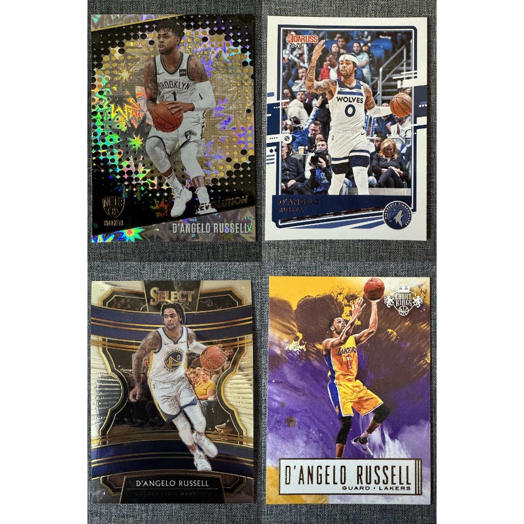 24/02/27更新 D'Angelo Russell 勇士隊 湖人隊 灰狼隊 NBA球員卡 Select Prizm | 蝦皮購物