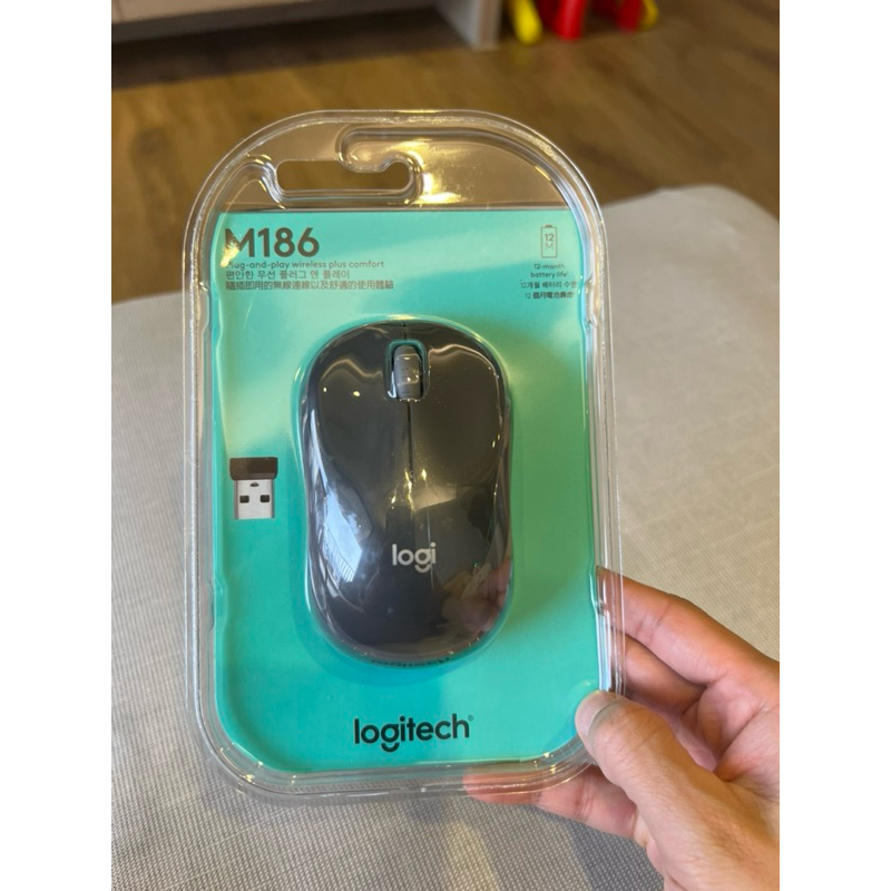 Logitech 羅技 M186全新無線滑鼠 | 蝦皮購物