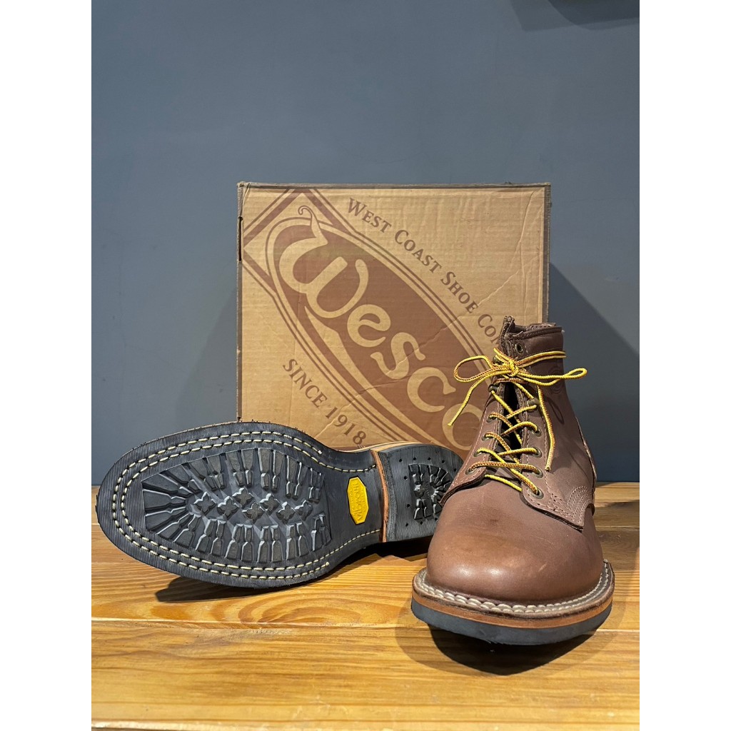 Wesco Boots - FlightMaster (Packer) 7" 咖啡色 工作靴 美國製 US:8E | 蝦皮購物