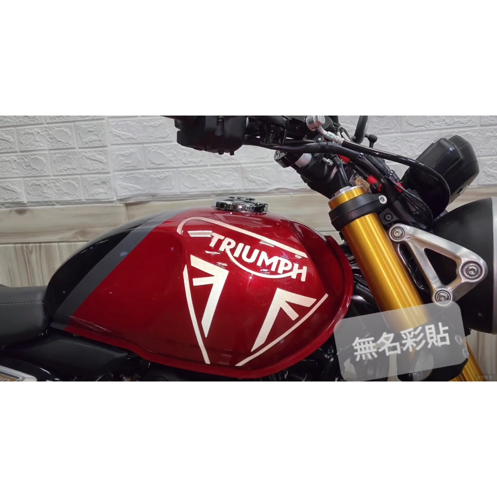 【無名彩貼-2247】TRIUMPH SPEED 400 SPEED400 大LOGO 上色貼 (已裁型 左右一對) | 蝦皮購物