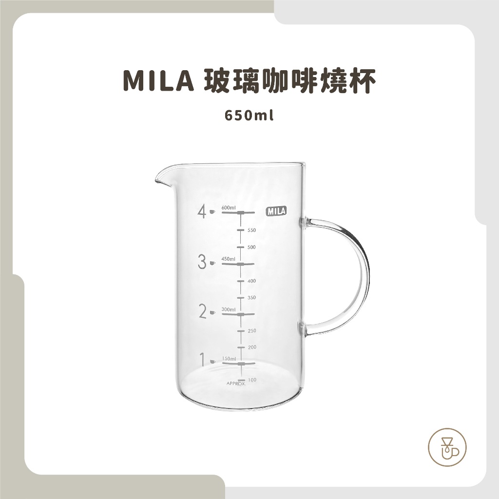 【實體門市 快速出貨】MILA 玻璃咖啡燒杯 咖啡下壺 量杯 玻璃壺 燒杯 350/650ml | 蝦皮購物