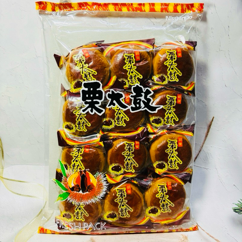 [開麥啦。]日本 日新堂 栗太鼓小饅頭228g/12個入 ～多款可選 | 蝦皮購物