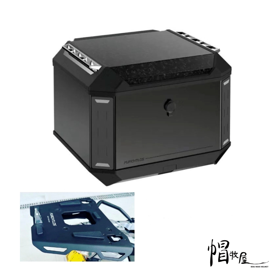 【帽牧屋】FURCHTLOS 富合樂斯 Top Case ADV 碳纖版 無畏鋁箱 50L 機車 防水 送靠背 煙煤黑 | 蝦皮購物