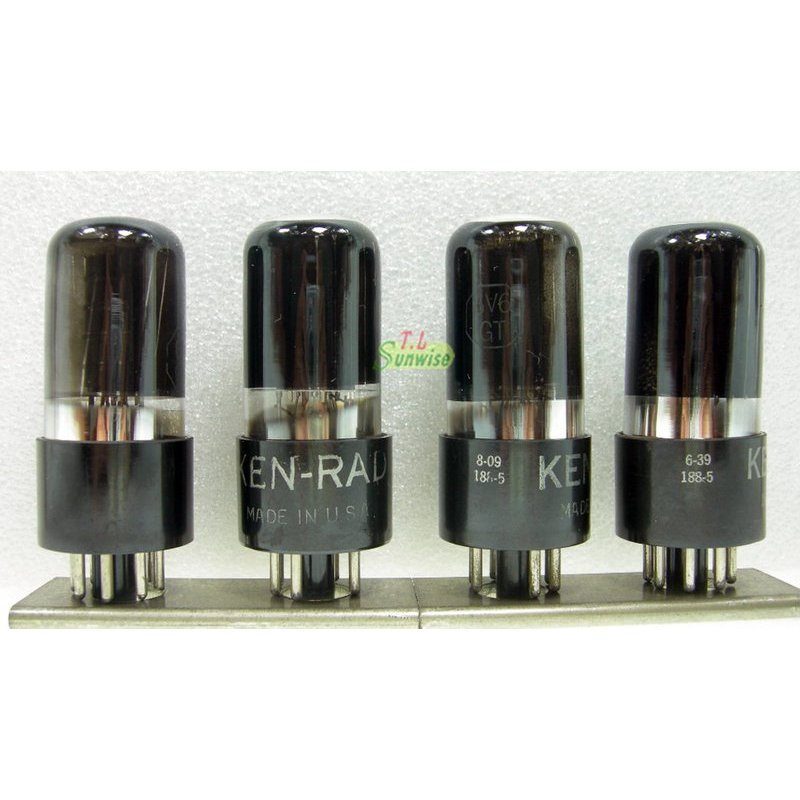 6V6 ︽NO:6681 老美國 KEN-RAD 6V6 GT 黑管 40年代除氣片 已配對真空管 1標4支 | 蝦皮購物