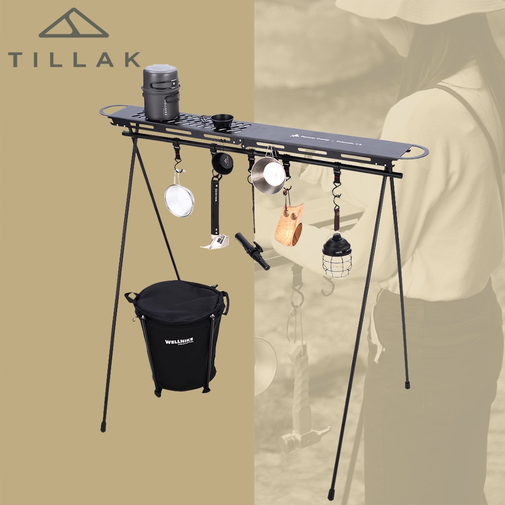 TILLAK折疊桌板掛物架 】置物架 三角置物架 露營置物架 折疊層架 置物層架 掛物架 戶外置物架 TILLAK | 蝦皮購物