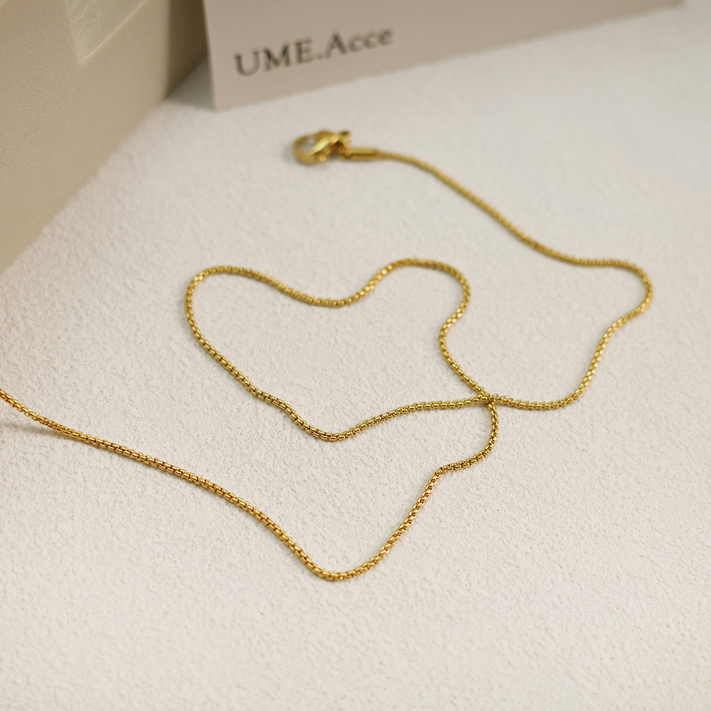 [鈦鋼.項鍊] 圓弧線 超細裸鍊【UME】鈦鋼裸鏈 疊戴項鍊 洗澡可戴 不退色項鍊 鍍18K金 | 蝦皮購物