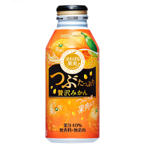 日本 Pokka Sapporo 溫州 蜜柑 風味果汁 400ml 箱購 24瓶 果肉 果汁 橘子 40% | 蝦皮購物