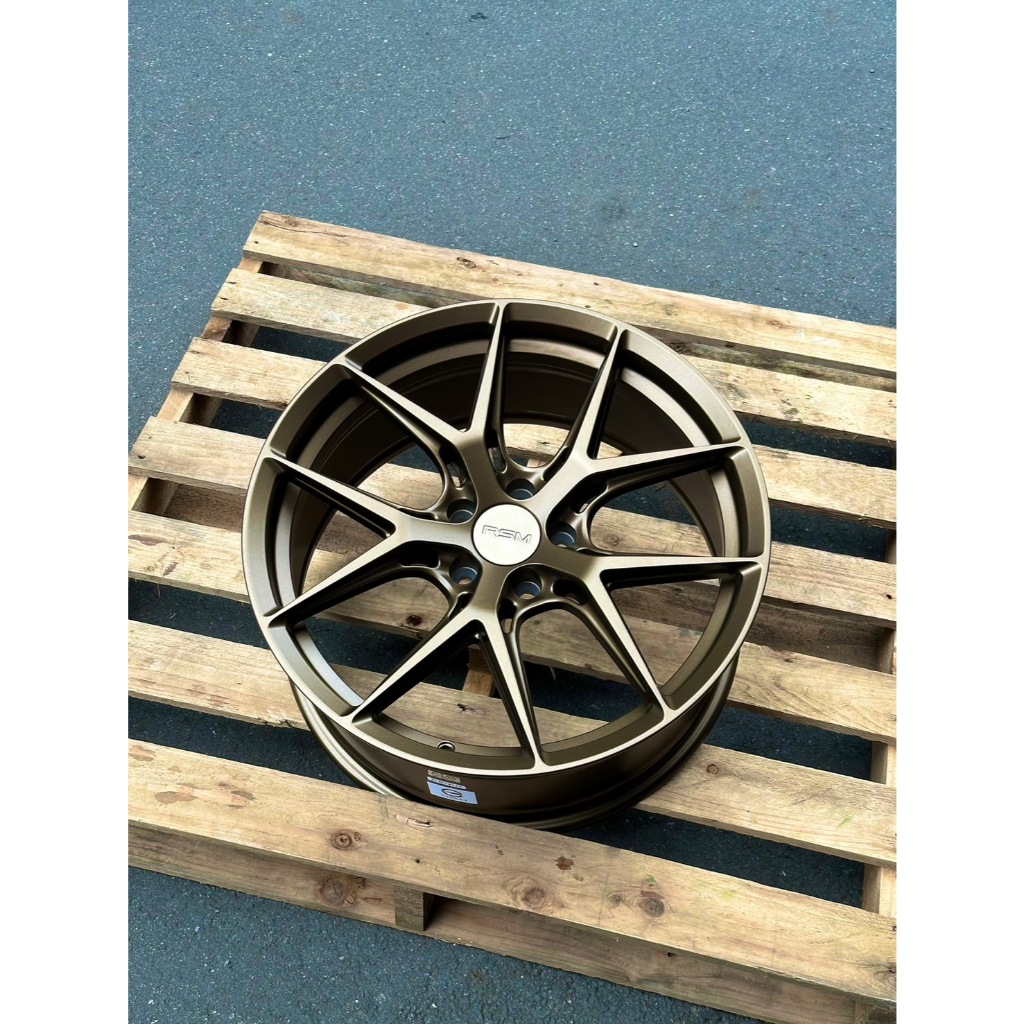 【超前輪業】全新 RSM RF03 璇壓輕量化 19吋鋁圈 5孔112 5孔108 5孔114.3 古銅 | 蝦皮購物