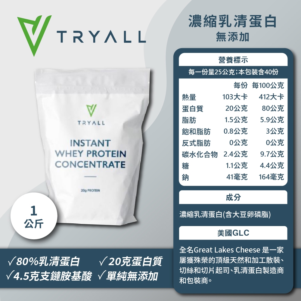 [台灣 Tryall] 乳清蛋白粉 高蛋白 乳清 濃縮乳清 分離乳清 水解乳清 無添加 MSG GLC分裝 【巴弟蛋白】 | 蝦皮購物