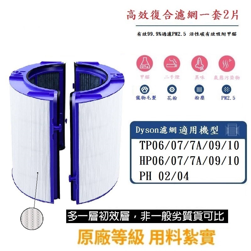 適Dyson TP06/TP07/TP7A/TP09/TP10/HP06/HP07/HP7A/HP09/HP10濾網濾芯 | 蝦皮購物