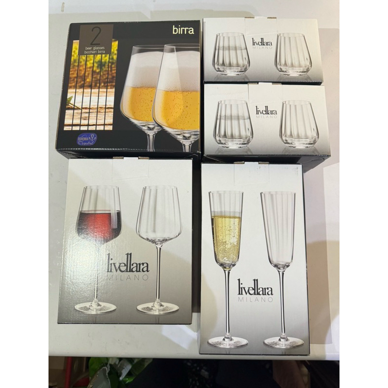 livellara 水晶玻璃杯 質感杯 飲酒杯 紅酒杯 水杯 香檳杯 全新未使用！ | 蝦皮購物
