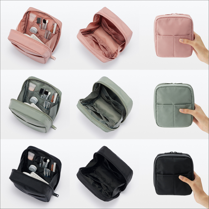 貨在台灣~三色各一個~無印良品 Muji 日本限定／隨身 尼龍化妝包 蝦皮購物