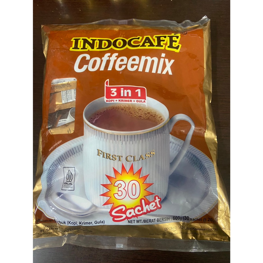 現貨INDOCAFE COFFEE MIX 3IN 1 30pcs 三合一咖啡大包裝 30入 | 蝦皮購物