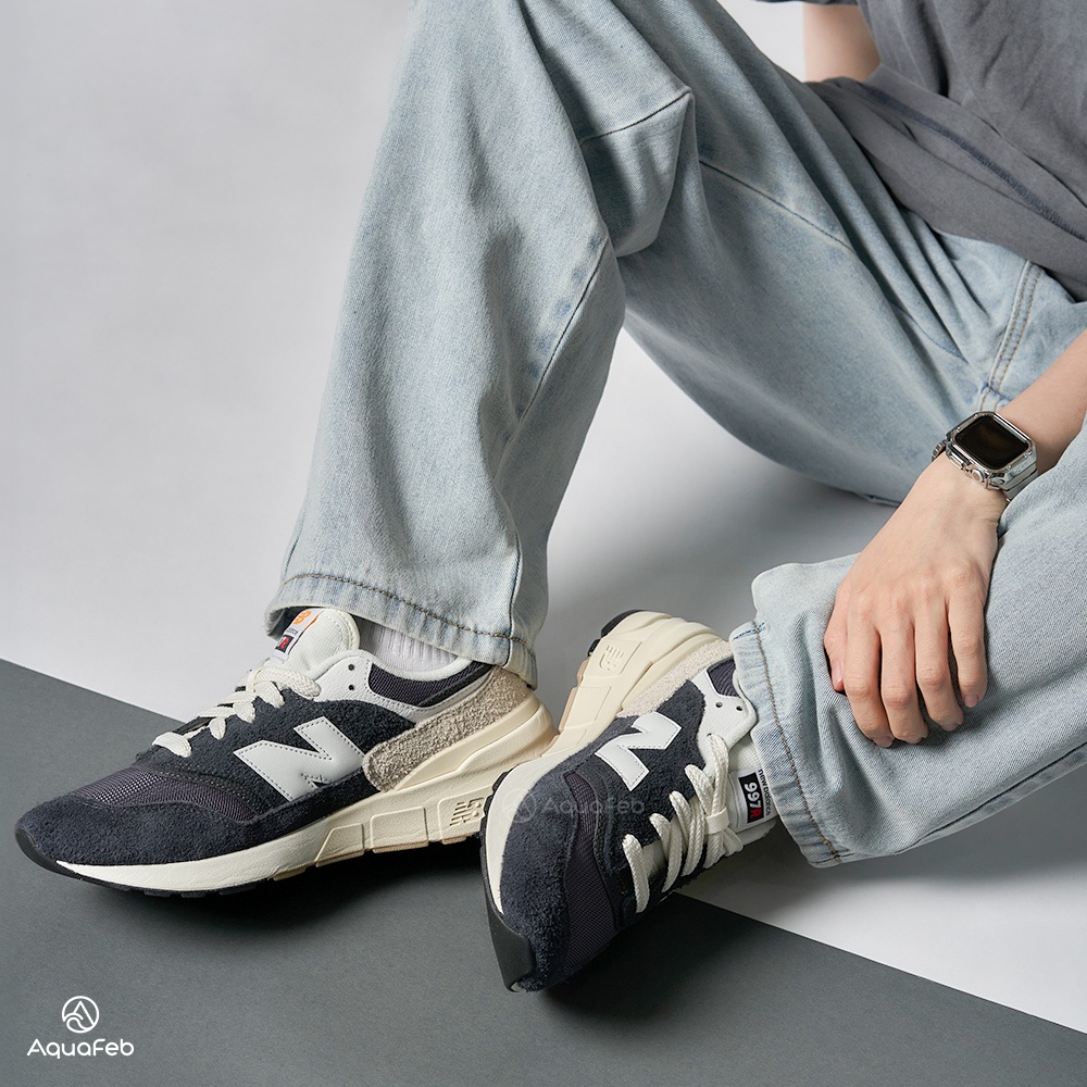 New Balance NB 997 男女鞋 藍灰色 卡其 麂皮 復古 慢跑鞋 U997RMC | 蝦皮購物