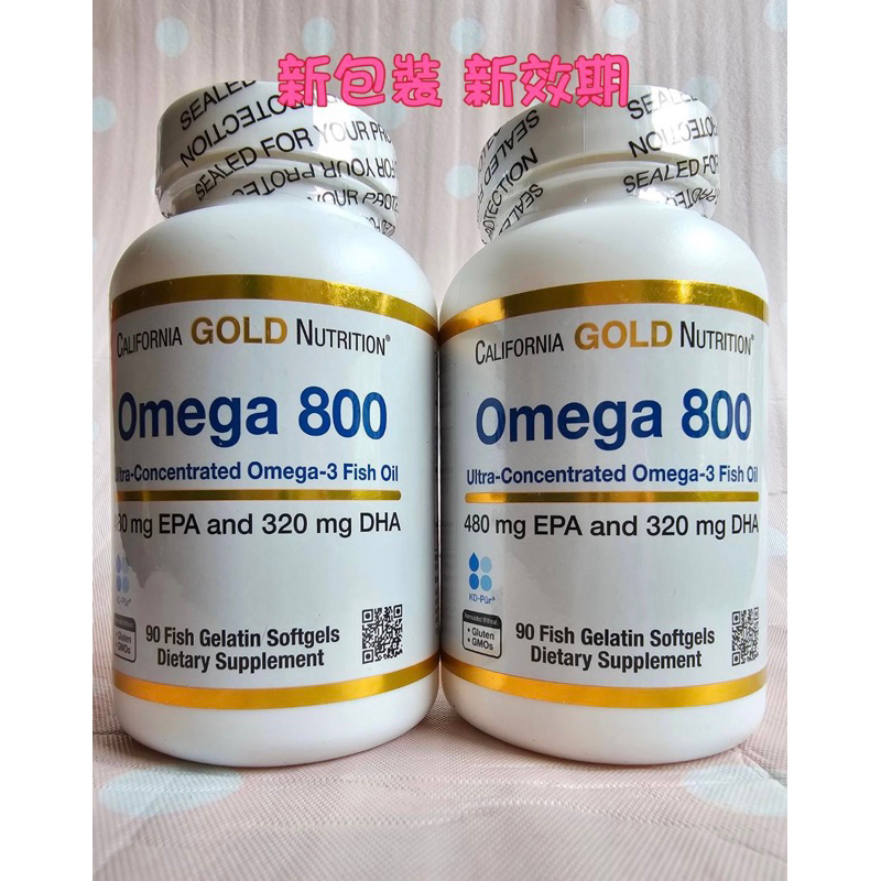 [免運] California Gold Omega 800魚油頂級 Omega-3 魚油，含 80% EPA/DHA | 蝦皮購物