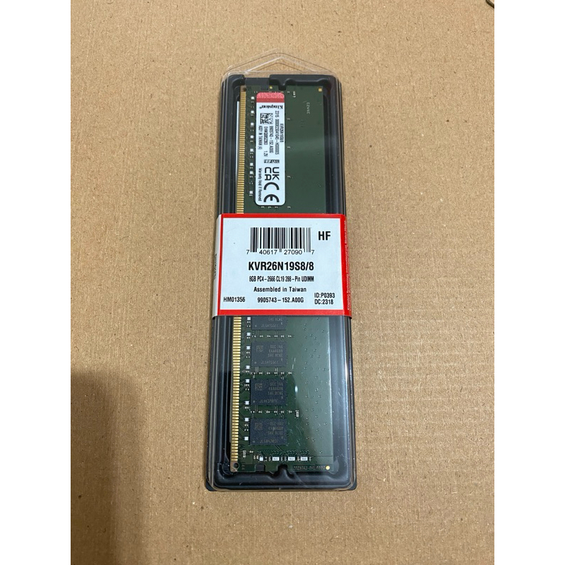 金士頓Kingston 終身保固 DDR4 2666 8GB KVR26N19S8/8 | 蝦皮購物