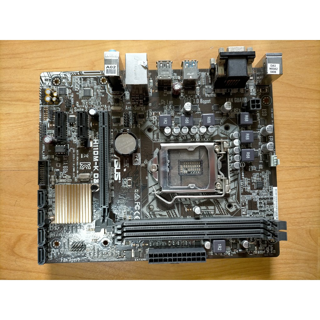 A.1151主機板-華碩 H110M-K D3 DDR4雙通道 六代i7 i5 i3 14nm DVI 直購價680 | 蝦皮購物