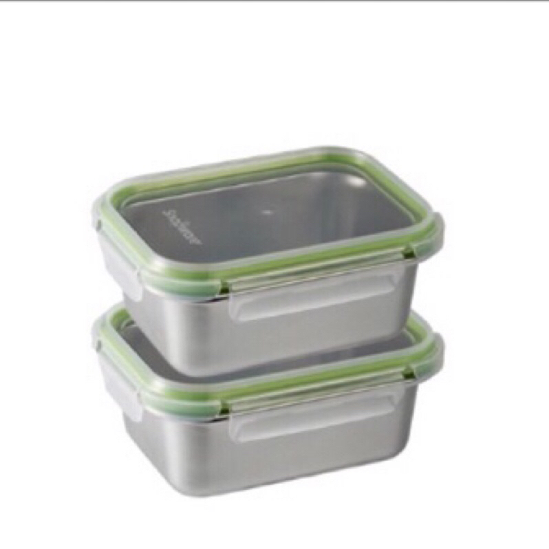 【康寧密扣Snapware】可微波不鏽鋼保鮮盒820ml-2件組 | 蝦皮購物