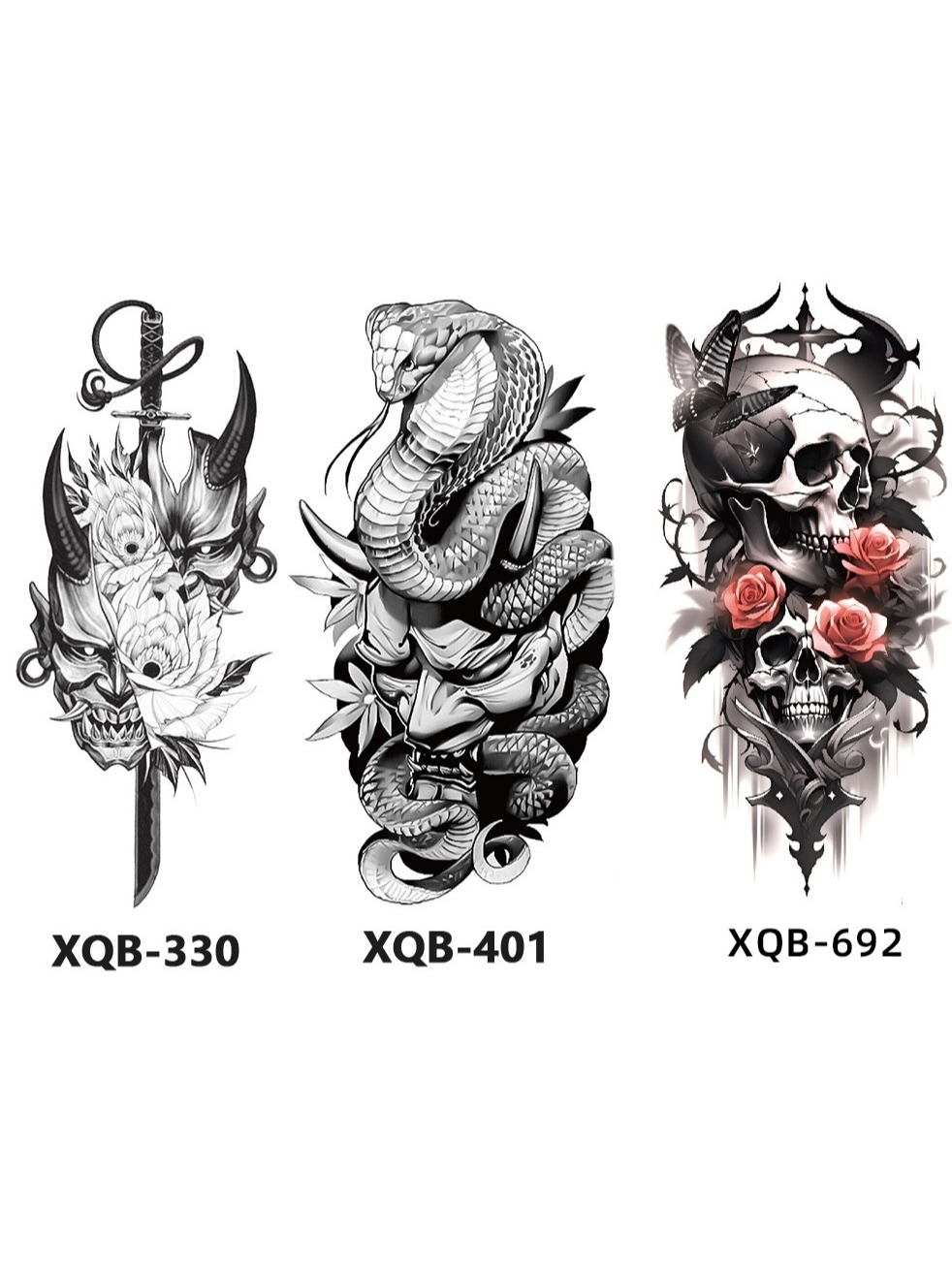 75 XQB 鬼頭 將軍 骷髏頭 鬼面 般若 武士 紋身貼紙 表演 演出 活動 派對 舞會 宴會 能貼在 安全帽 汽車 | 蝦皮購物