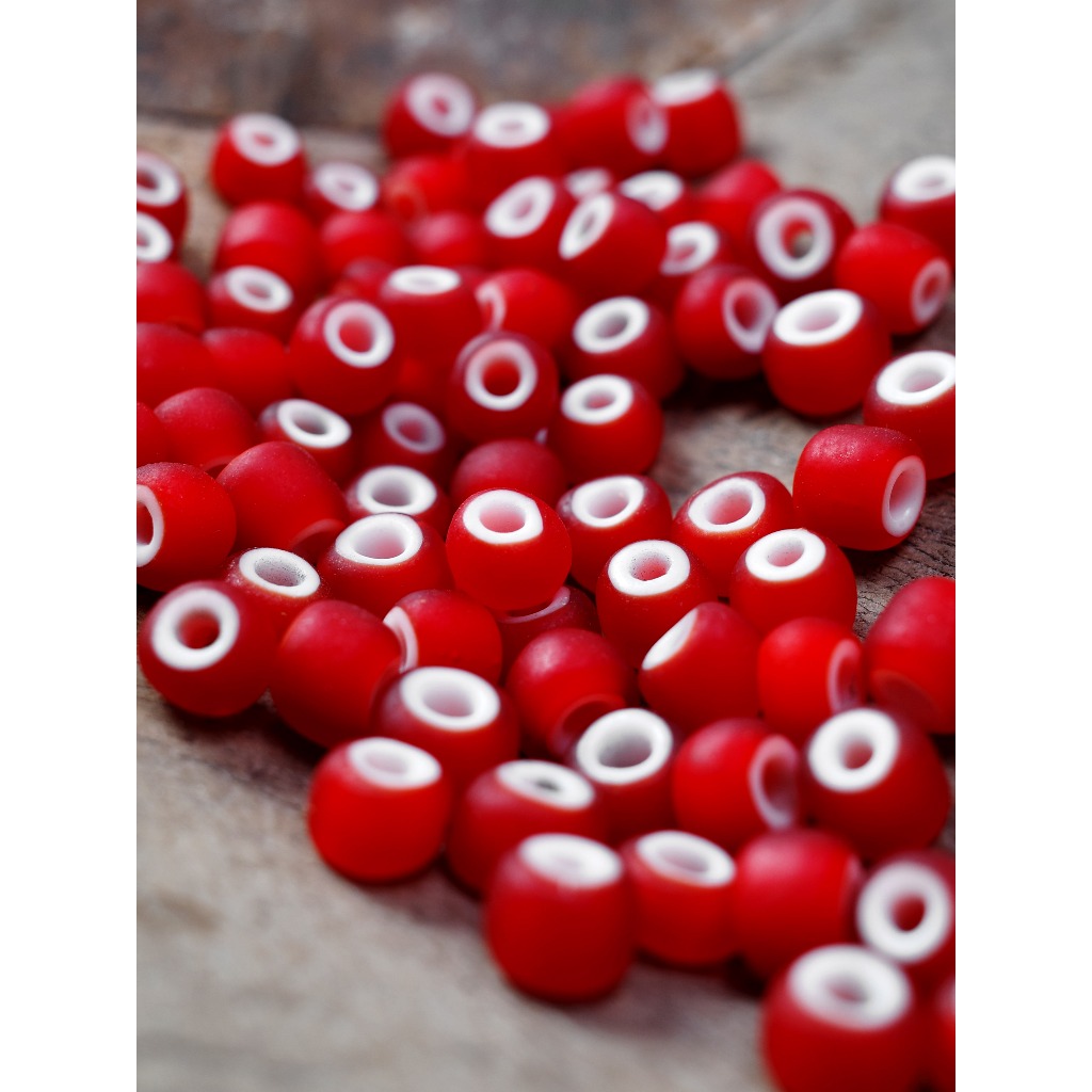 《ZEROCK》白芯霧面紅珠 / 隔珠【十顆一組】 | 蝦皮購物