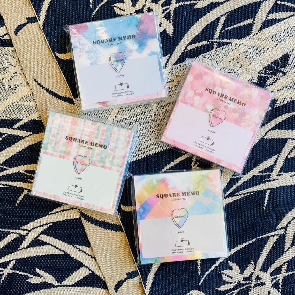 【便條紙】WHOMEE｜4張*25 100張｜SQUARE MEMO｜立式 記事本｜愛心｜全新現貨｜日本正版｜城南舊肆 | 蝦皮購物