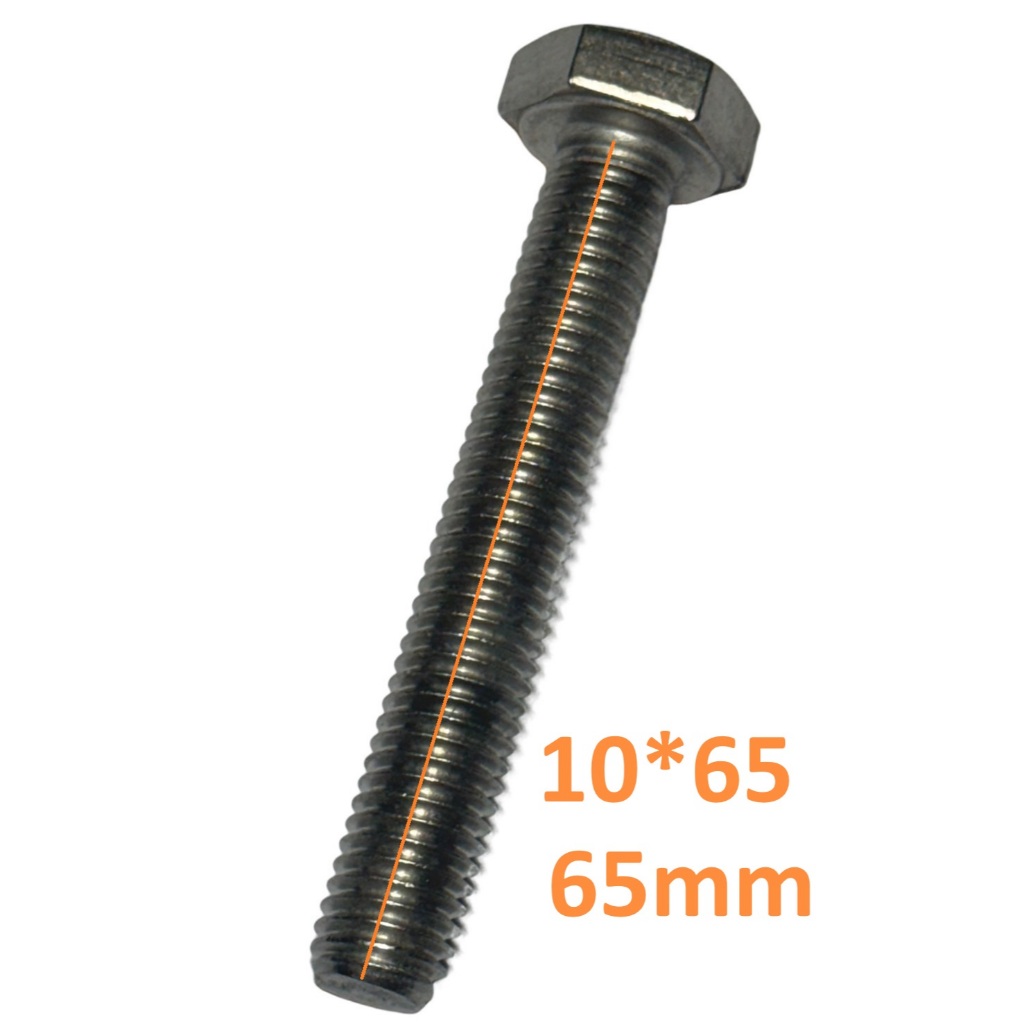 白鐵 不銹鋼 外六角 M10*12~120 白鐵外六角螺絲 牙規1.5 扳扳手17號 一支 | 蝦皮購物