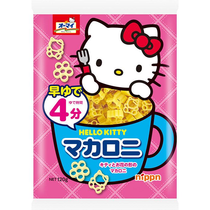 現貨 NIPPN 日本製粉 Hello Kitty造型通心麵4分(120g) KT義大利麵 通心粉 義大利麵 | 蝦皮購物