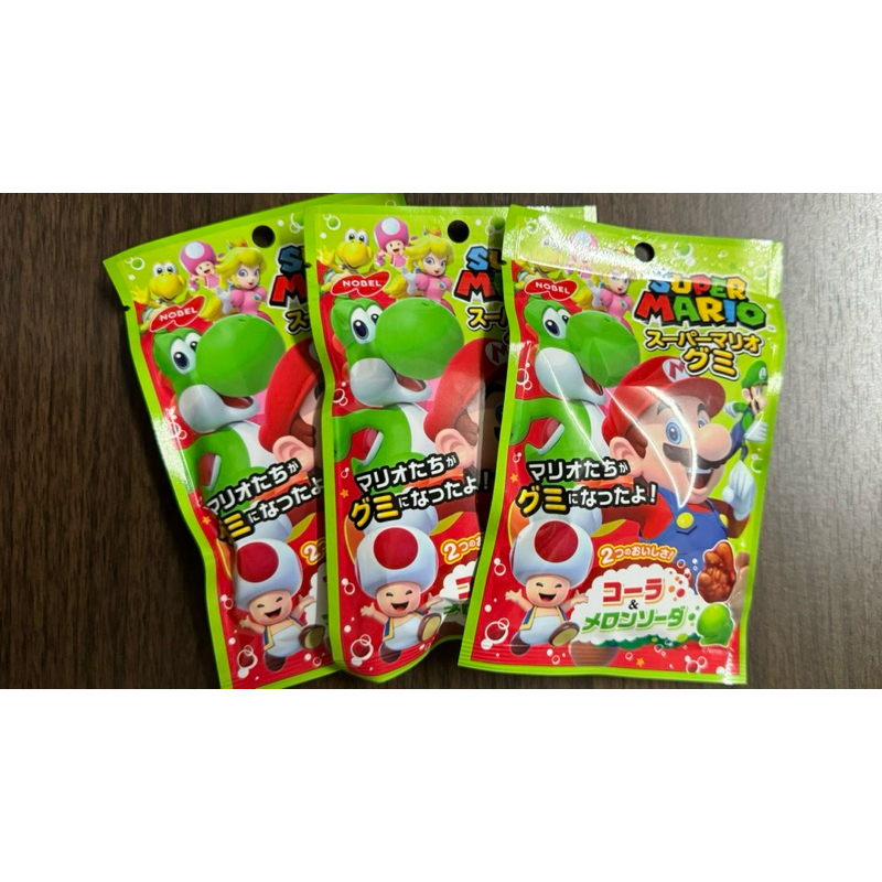 即期品 3包合售 日本 帶回 NOBEL 諾貝爾 50g 瑪利歐 雙味 造型軟糖 軟糖 可樂 哈密瓜 糖 | 蝦皮購物