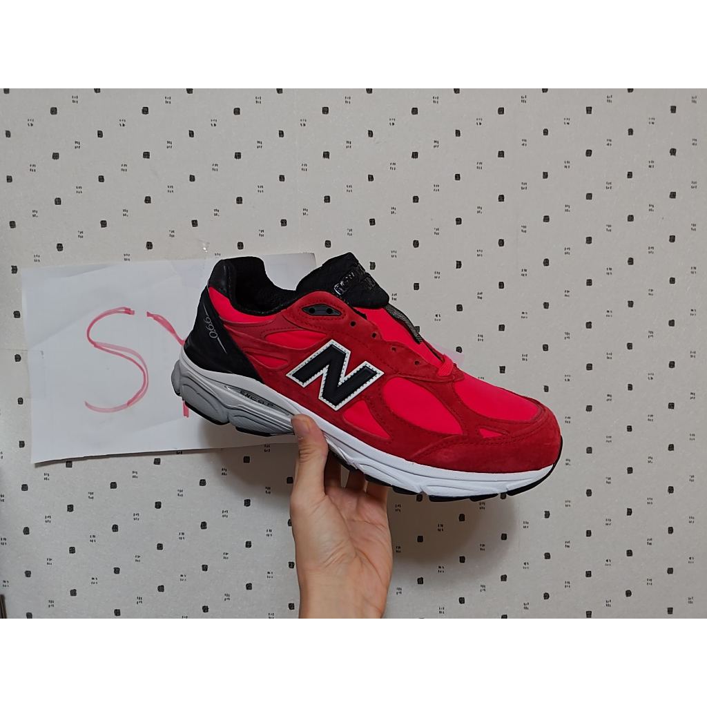 SYG New Balance 990v3 us8~9.5 螢光紅黑撥水 美製 M990PL3 | 蝦皮購物