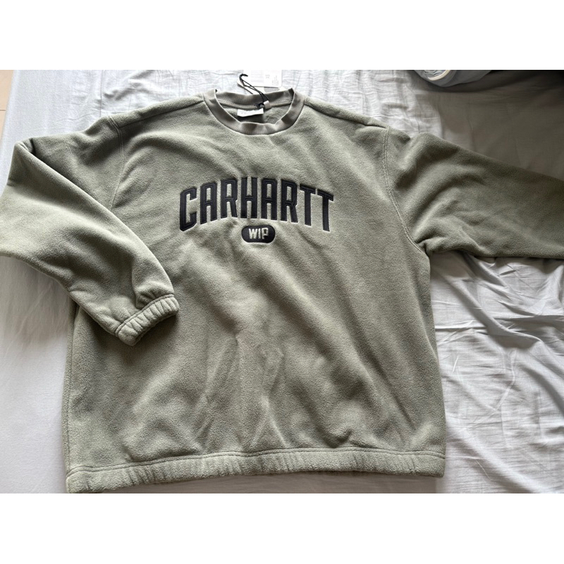 「全新」xs,21FW Carhartt WIP Desmond Fleece Sweat 搖粒絨 衛衣 墨綠色 | 蝦皮購物