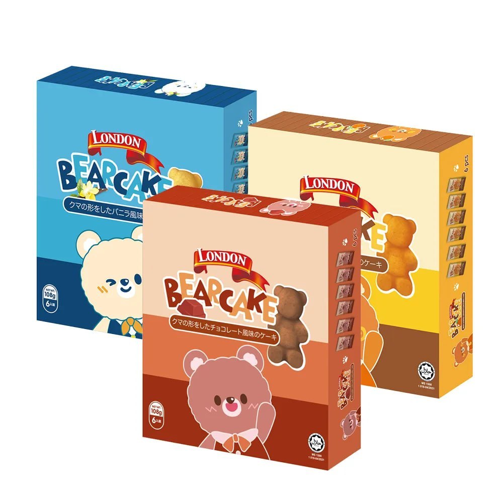 荳芽小舖 LONDON 熊熊蛋糕-6入(108g) 規格:108g(18g*6入) 即期商品 有效 24/8/27 | 蝦皮購物