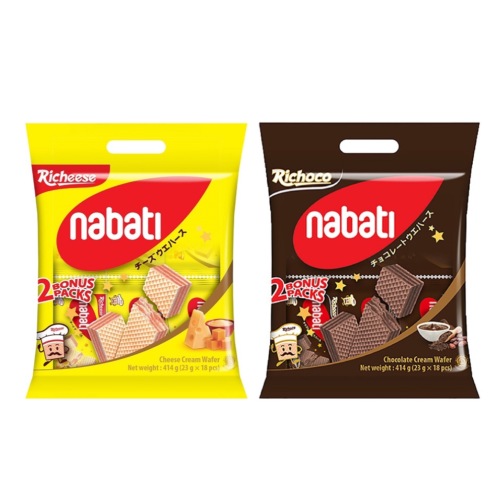 『卡皮巴拉生活美妝小舖』Nabati 起司 巧克力威化餅袋裝414g | 蝦皮購物