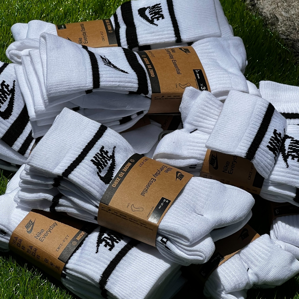 【Asper】Nike Socks 白黑 條紋 棒球襪 小腿襪 襪子 長襪 DX5089-103 | 蝦皮購物
