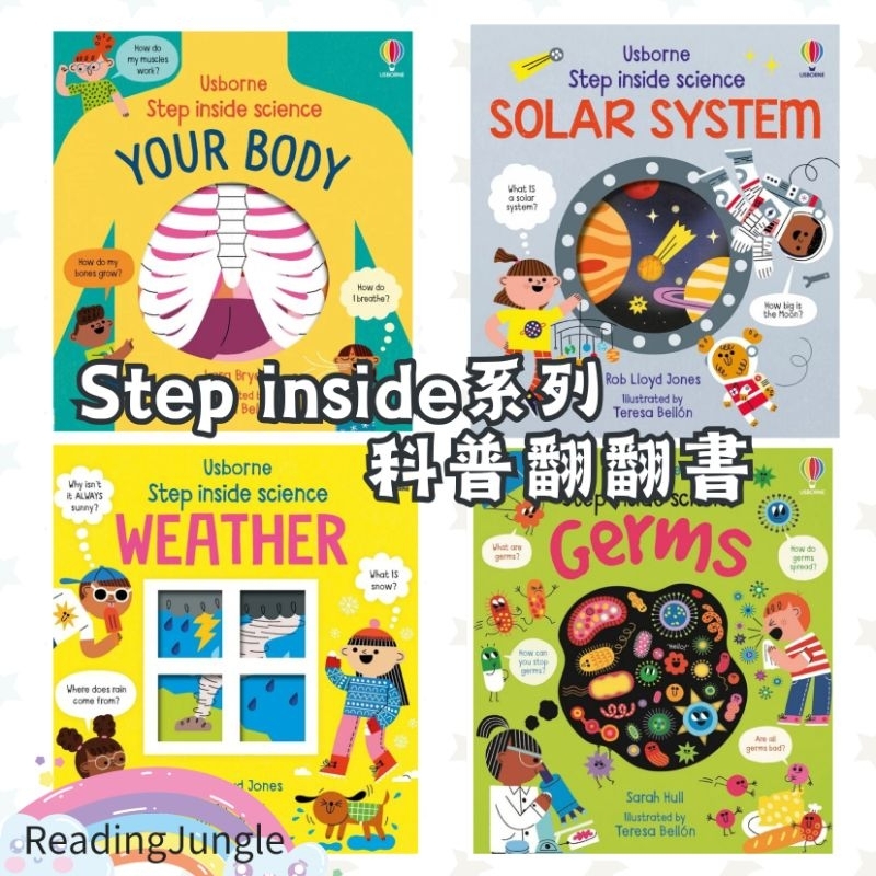 英國Usborne正版 Step Inside Science:Your Body 科普 認識身體 氣候 病毒 翻翻書 | 蝦皮購物