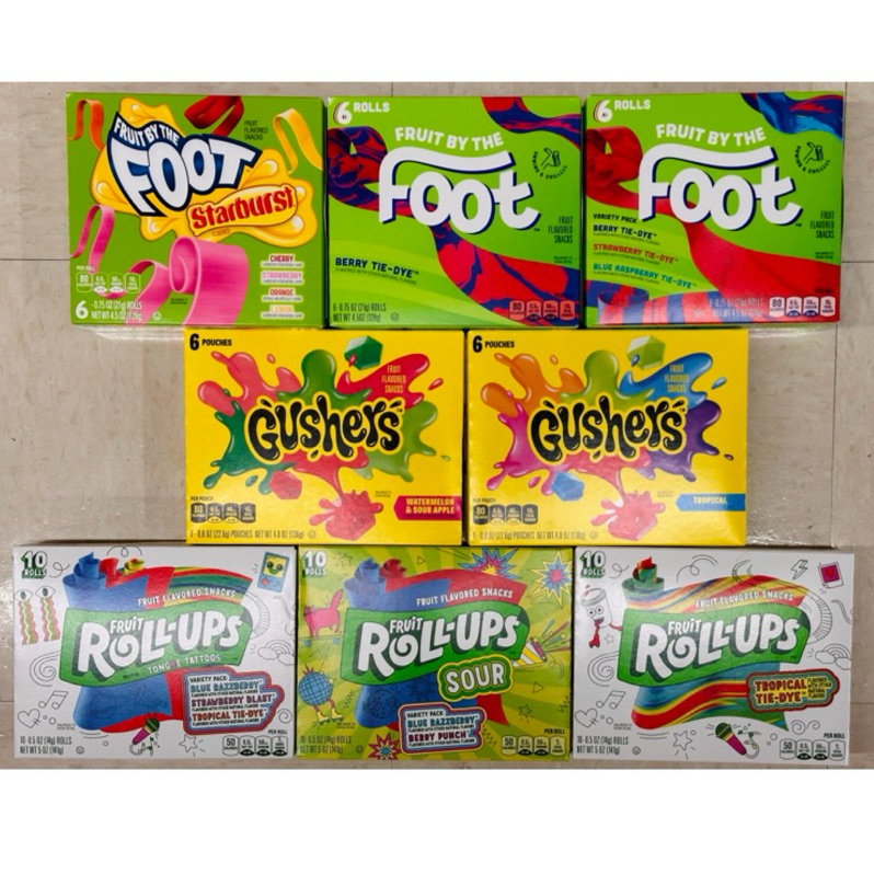 【On代購】Fruit roll ups Fruit by the foot Gushers 水果色紙糖 色紙糖 捲尺糖 | 蝦皮購物